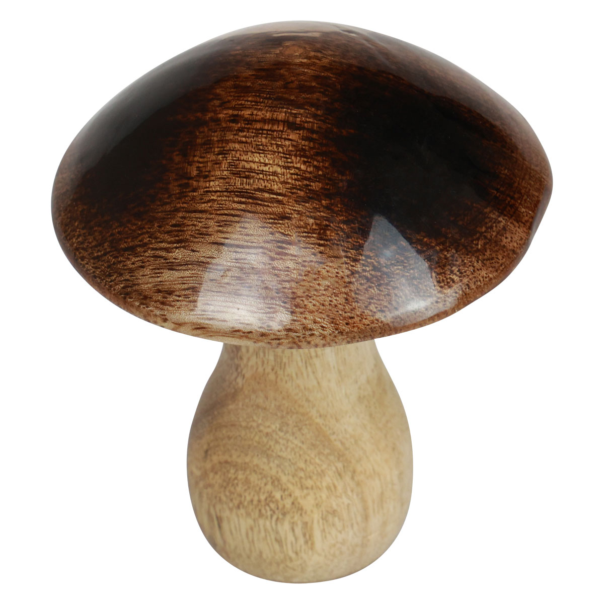 Floristik24.be Décoration champignon en bois effet brillant marron ...